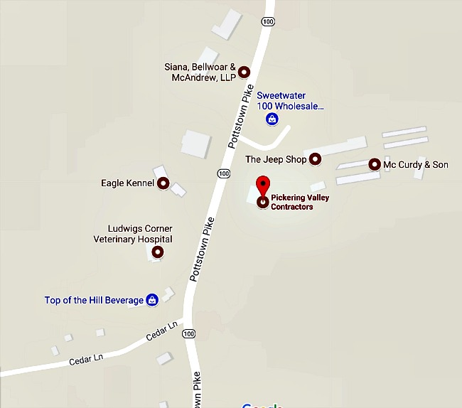 Location & Hours | Pickering Valley Contractors